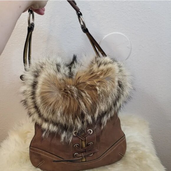 Coach | Bags | Coach Limited Winter Edition Lace Leather Coyote Fur ...